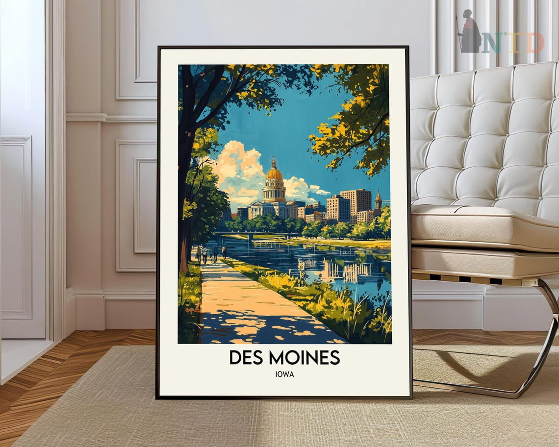 Des Moines Print, Des Moinesdes Moines Poster, Des Moines Photo, Des ...