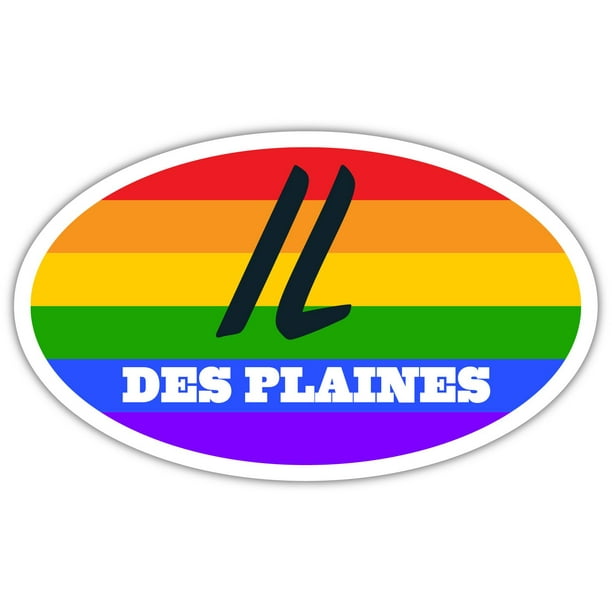 Des Plaines IL Illinois Cook County Rainbow Pride Flag 6 Stripes Pride ...