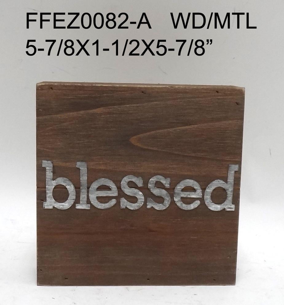 DesMa Group Blessed Table Top Sign, Blue - Walmart.com