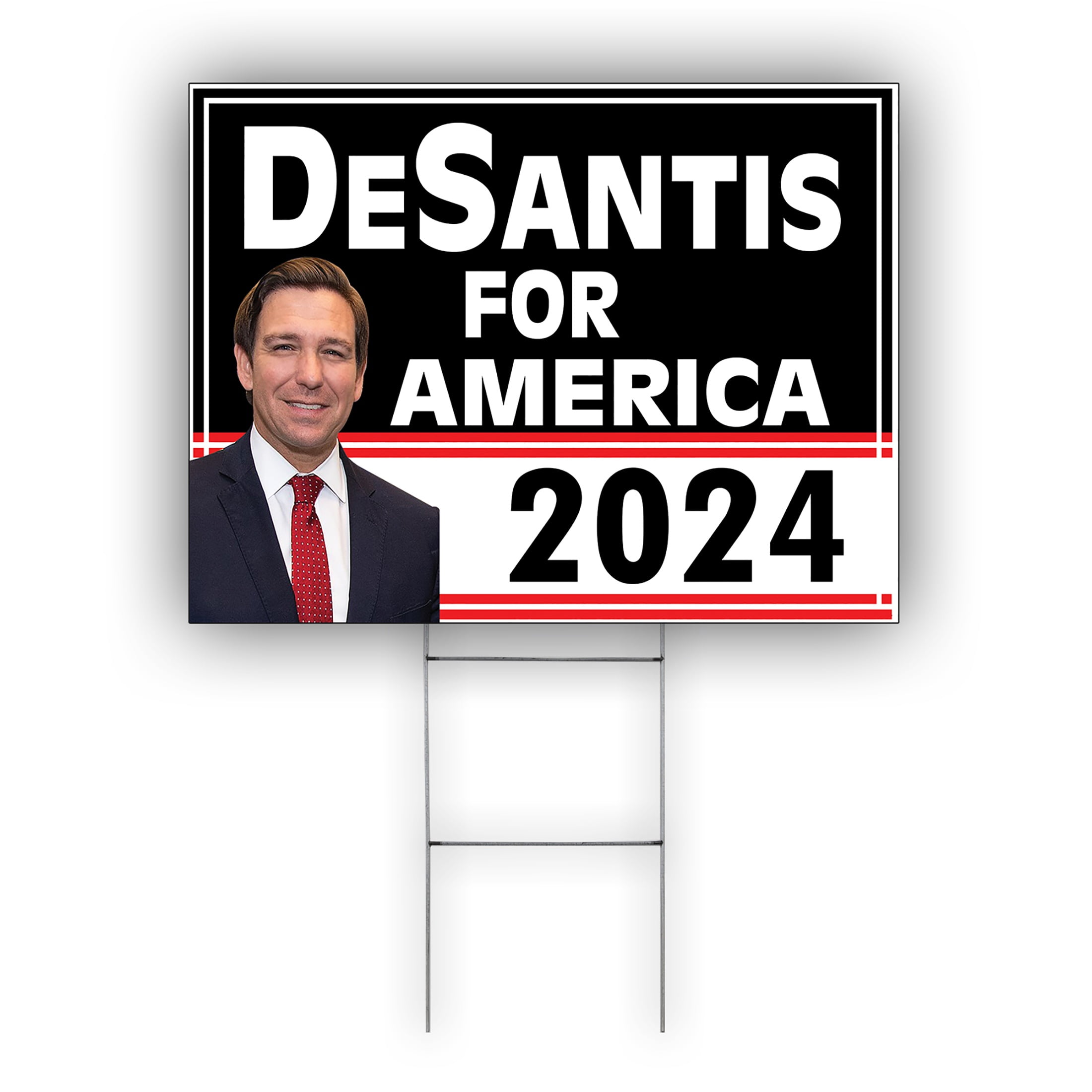 Desantis For America 2024 For USA President Coroplast Yard Sign With H ...