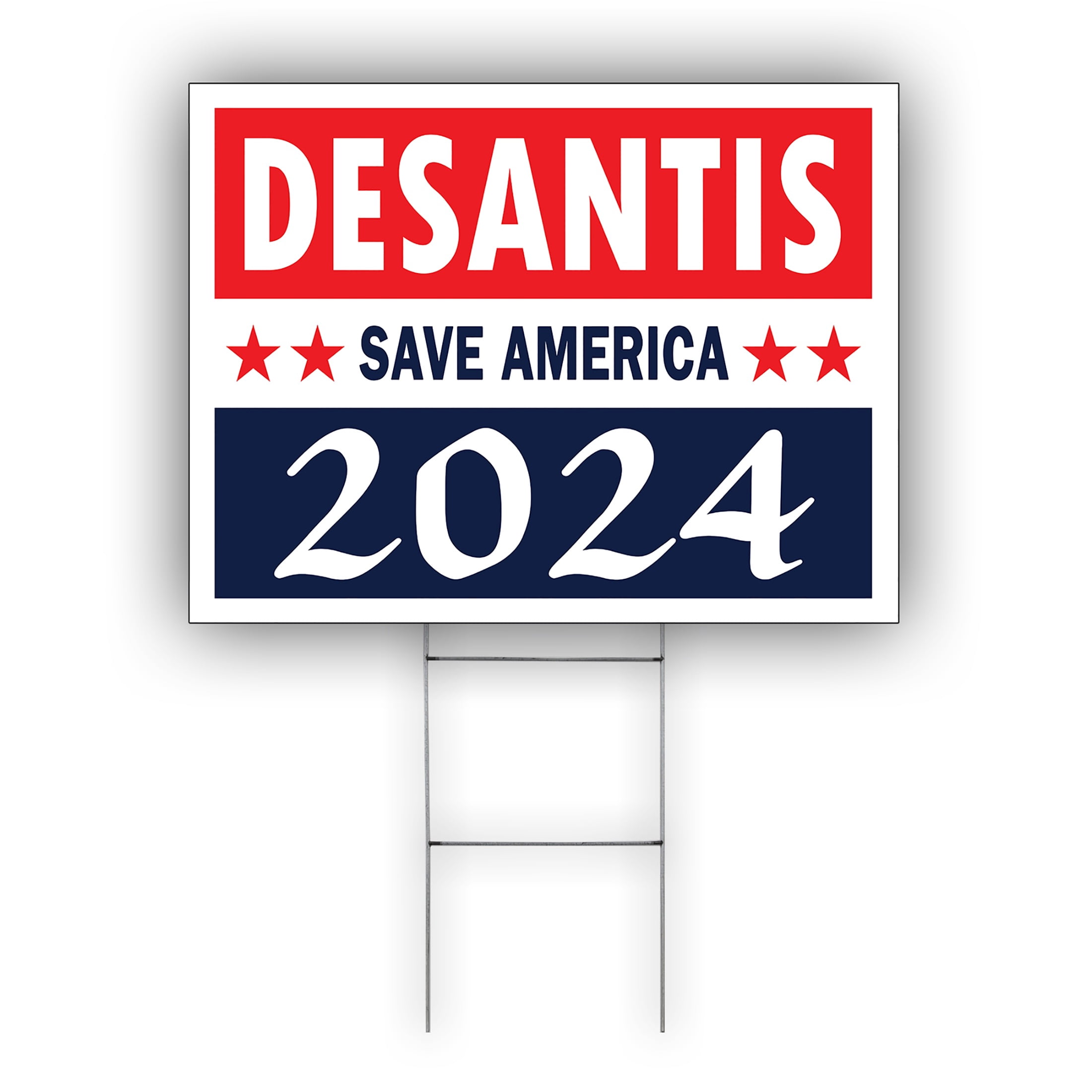 Desantis Save America 2024 For USA President Coroplast Yard Sign With H ...
