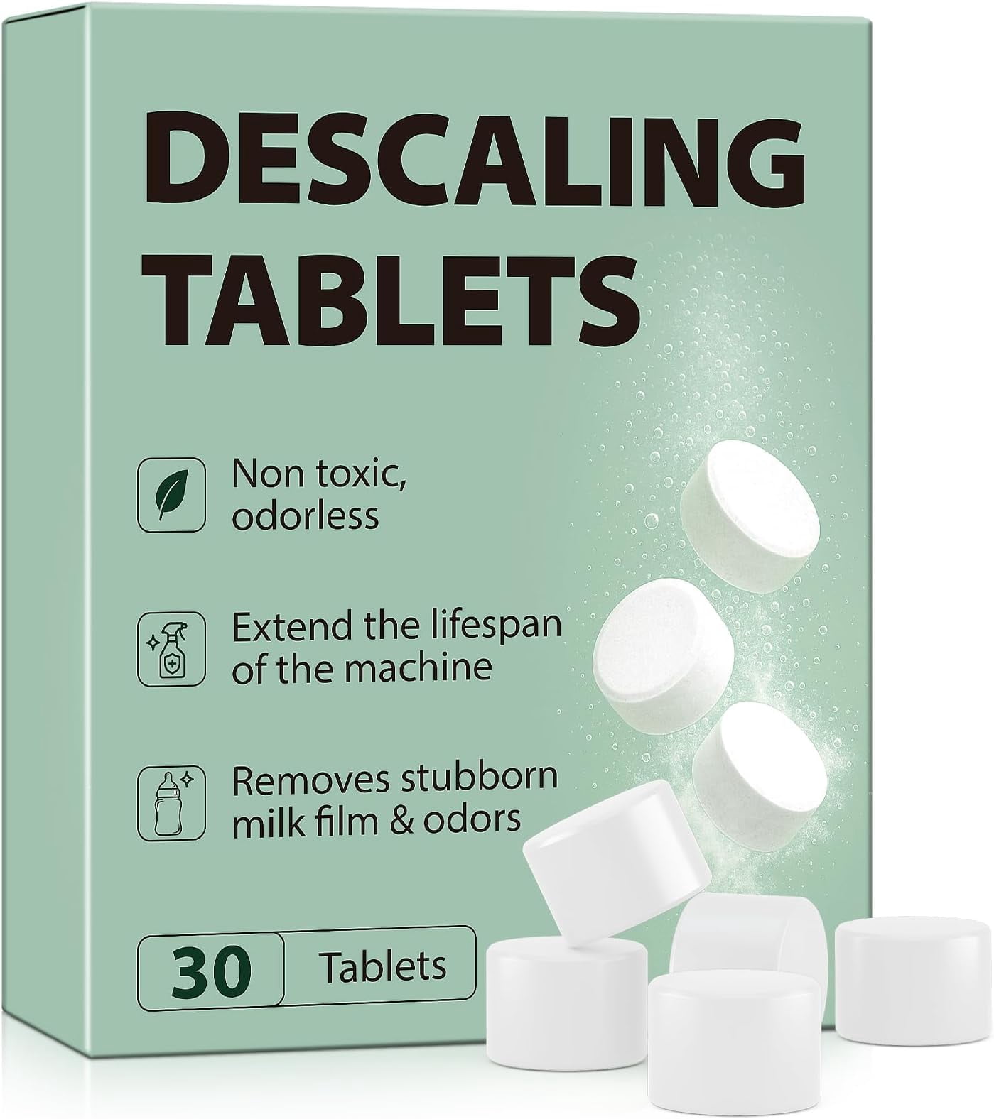Descaling Tablets Descaler, 30 Count, Compatible with , Brezza Bottle ...