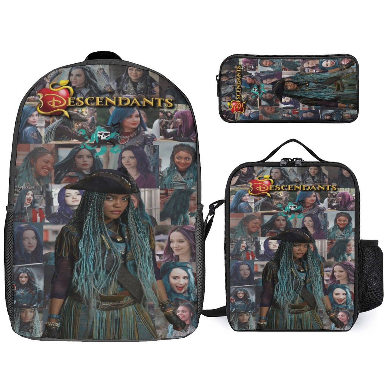 Descend-ant Backpacks 3 Piece Set Adults Bookbag with Lunch Box Pencil ...