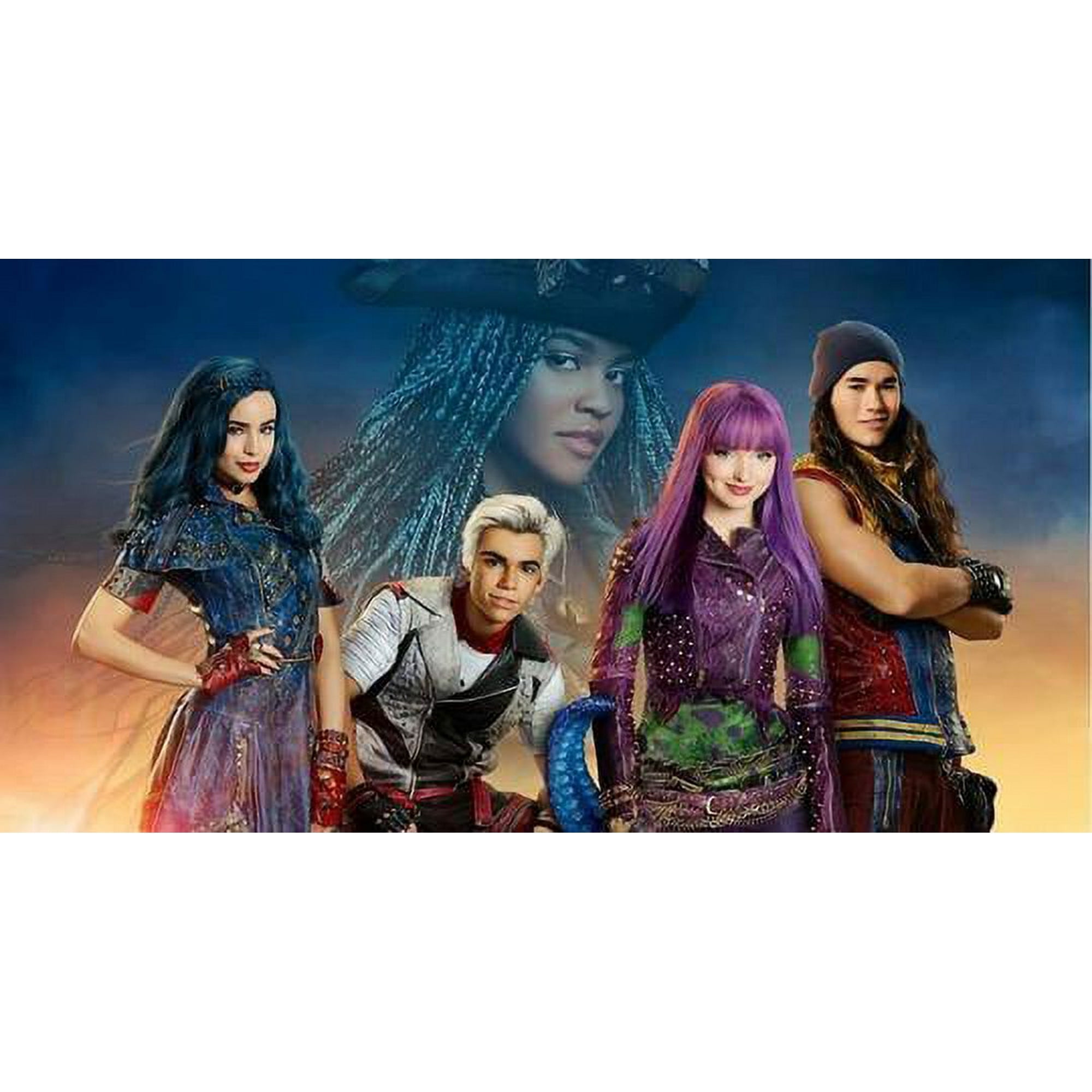 Descendants 2 Mal Carlos Evie Jay Uma Disney Birthday Edible Image Cake ...