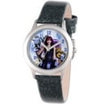 Descendants 2 Mal Tween Girls' Stainless Steel Watch, Black Glitter ...