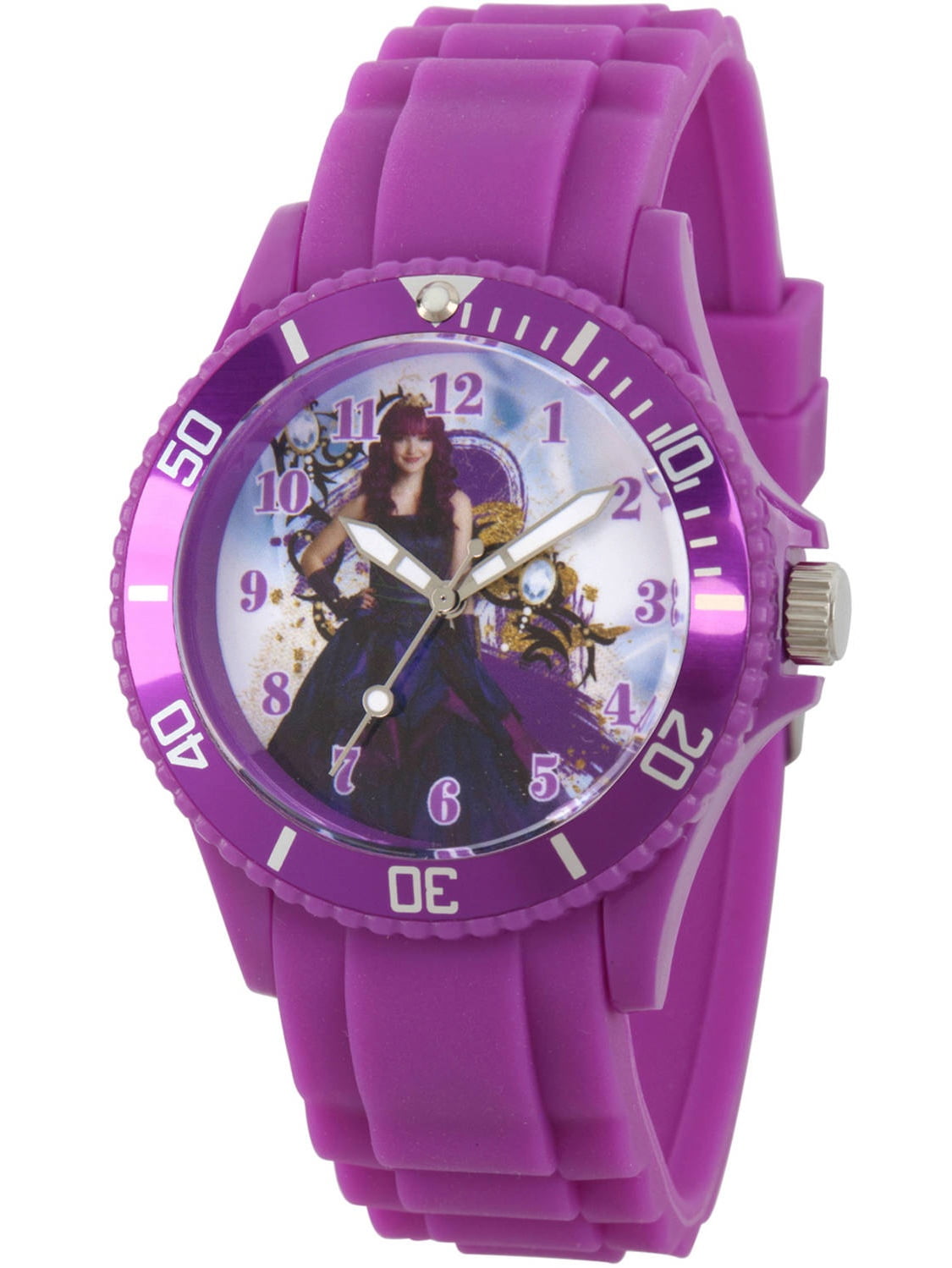 Descendants 2 Mal Women's Purple Plastic Watch, Purple Bezel, Purple ...