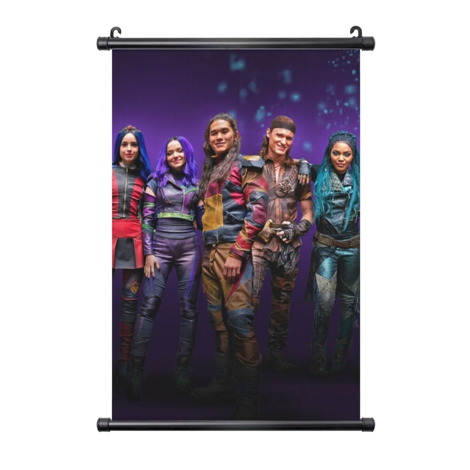 Descendants 3 Black Plastic Shaft Hanging Poster Canvas Wall Hanging ...