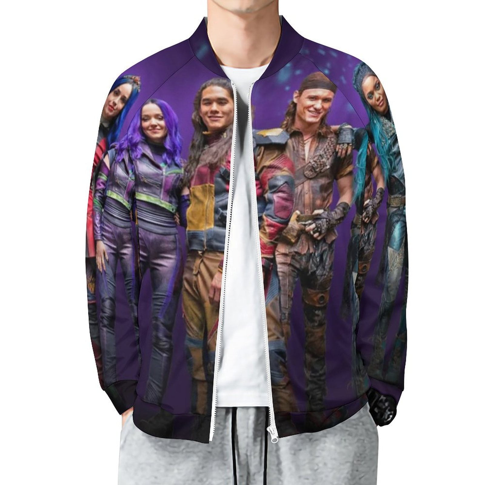 Descendants 3 Fashion Jacket Mens Windbreaker Coat Lightweight Zipper ...