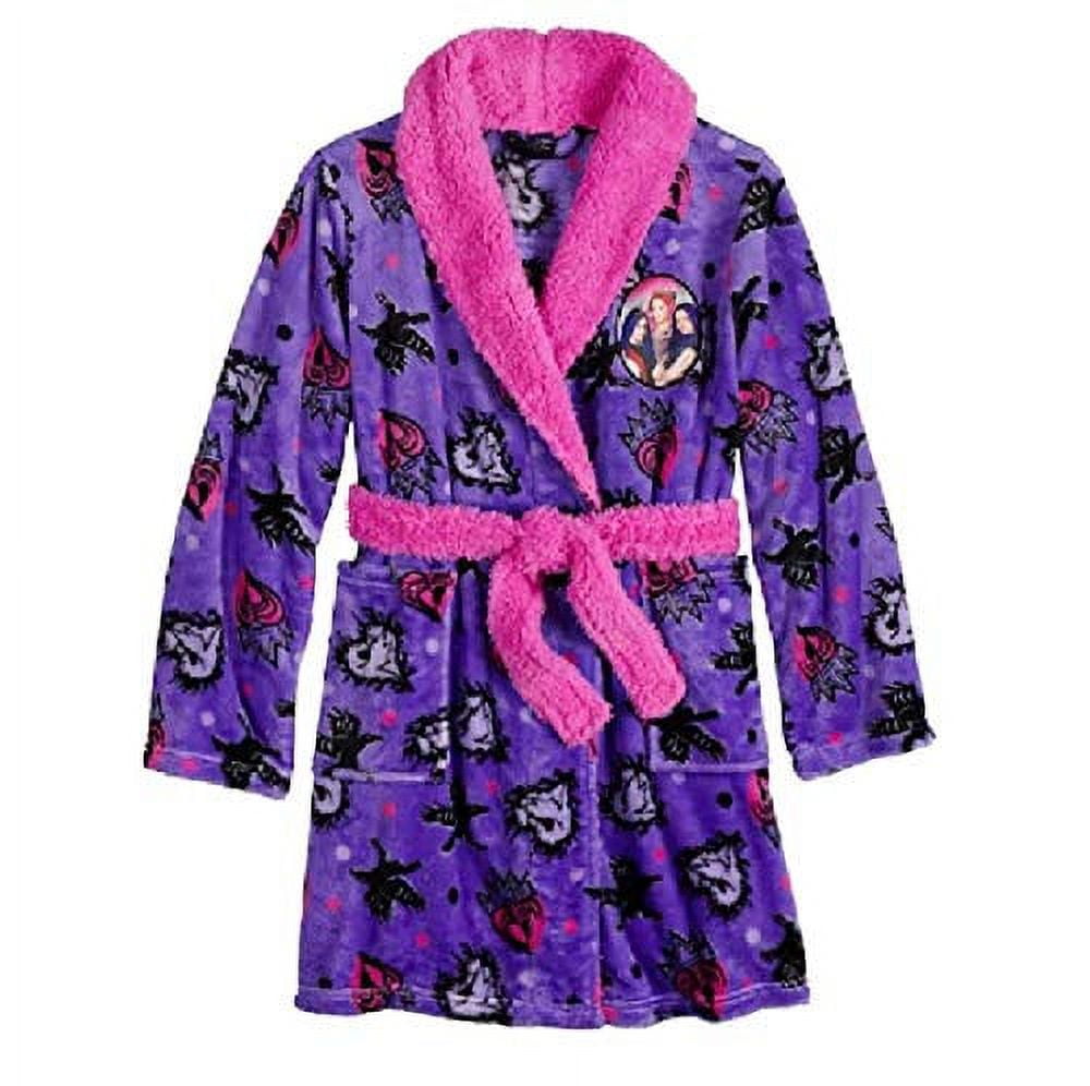 Descendants 3 Girls Plush Robe with Audrey Mal and Evie Purple (Size 12 ...