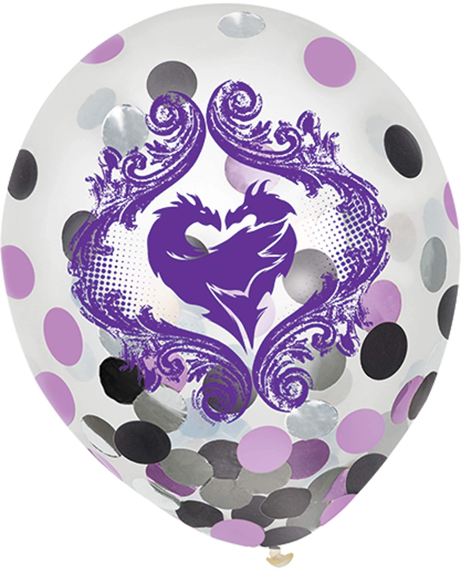 Descendants 3 Latex Confetti Balloons | Clear - 12" | Pack of 6 ...