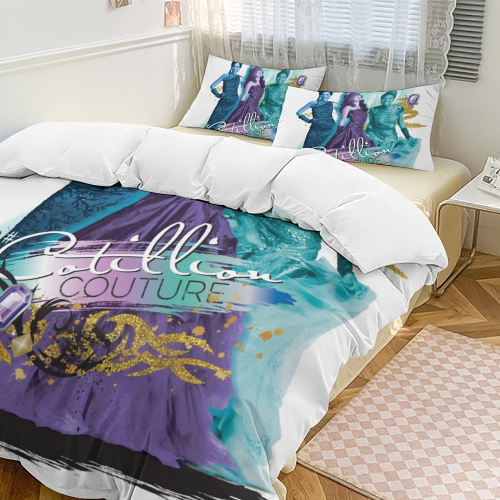 Descendan-t 3 Piece Comforter Bedding 1 Set Super Soft Quilt Cover with ...