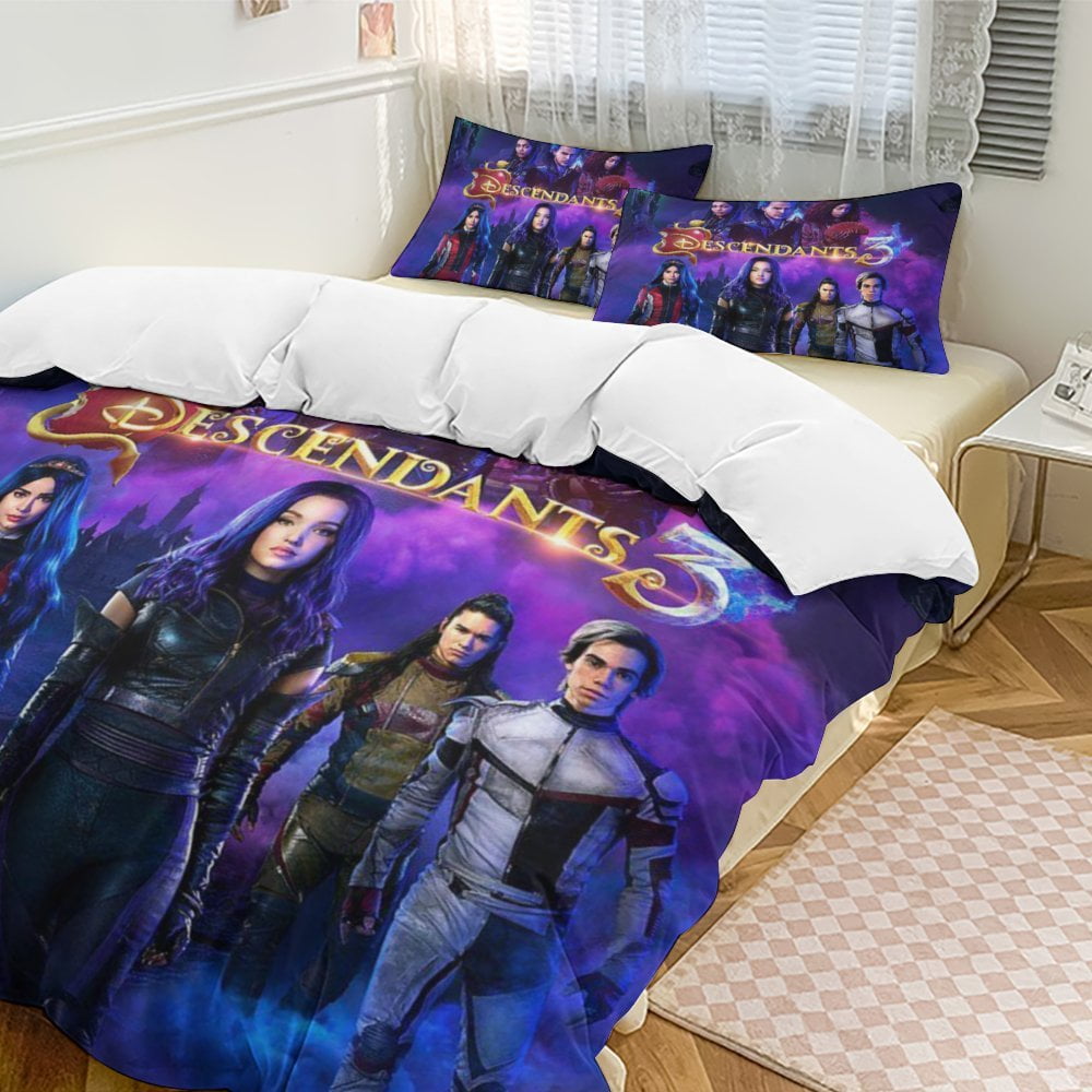 Descendan-t 3 Piece Comforter Bedding 1 Set Super Soft Quilt Cover with ...