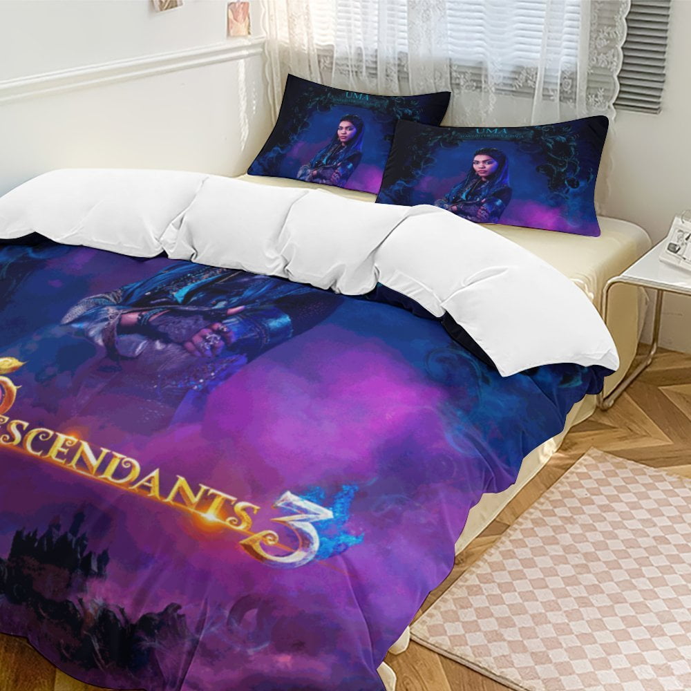 Descendan-t 3 Piece Comforter Bedding 1 Set Super Soft Quilt Cover with ...