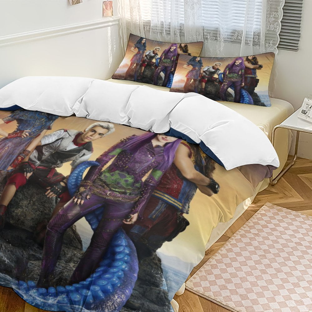 Descendan-t 3 Piece Comforter Bedding 1 Set Super Soft Quilt Cover with ...