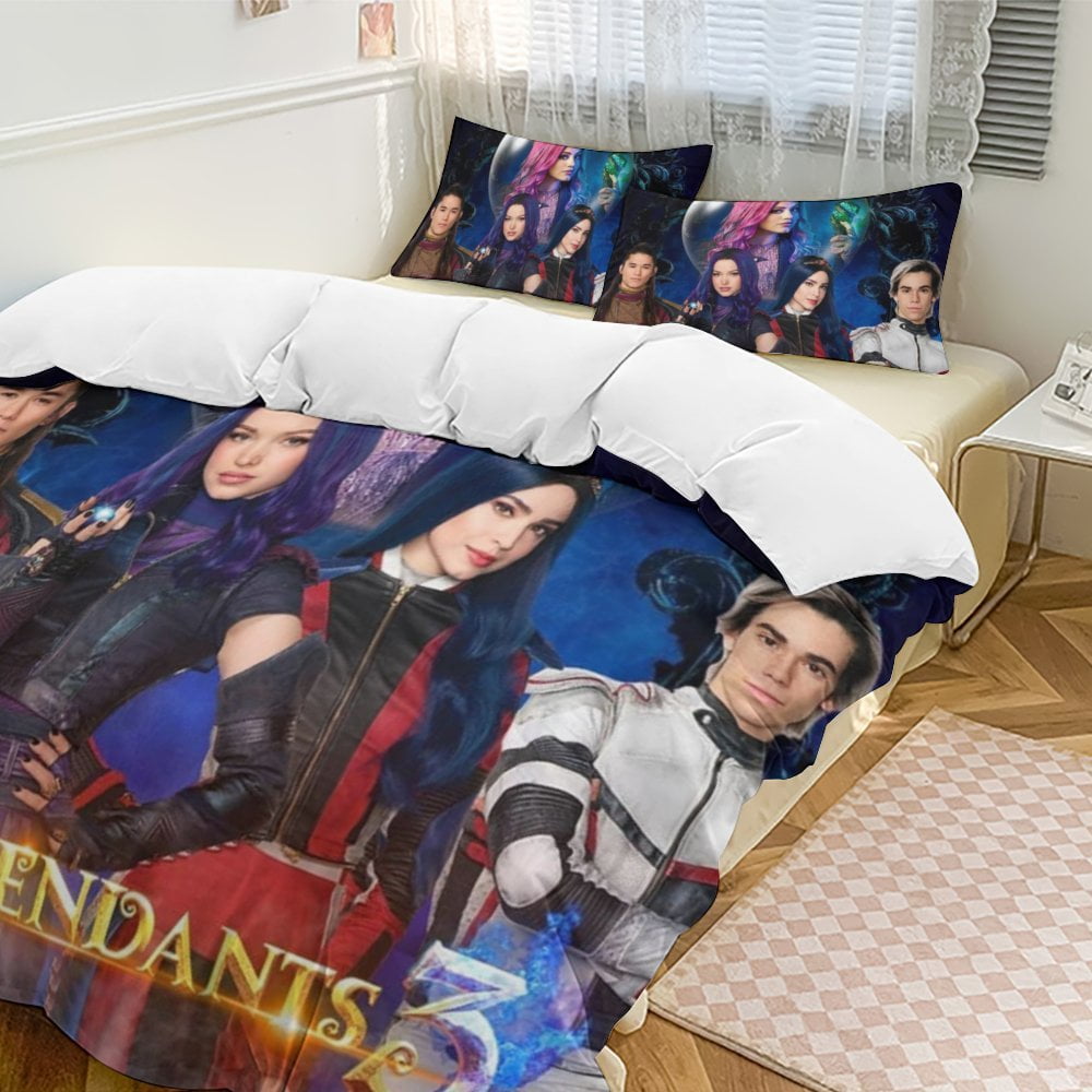 Descendan-t 3 Piece Comforter Bedding 1 Set Super Soft Quilt Cover with ...