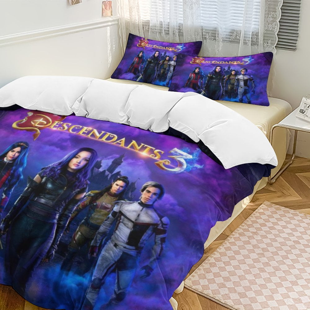 Descendan-t 3 Piece Comforter Bedding 1 Set Super Soft Quilt Cover with ...