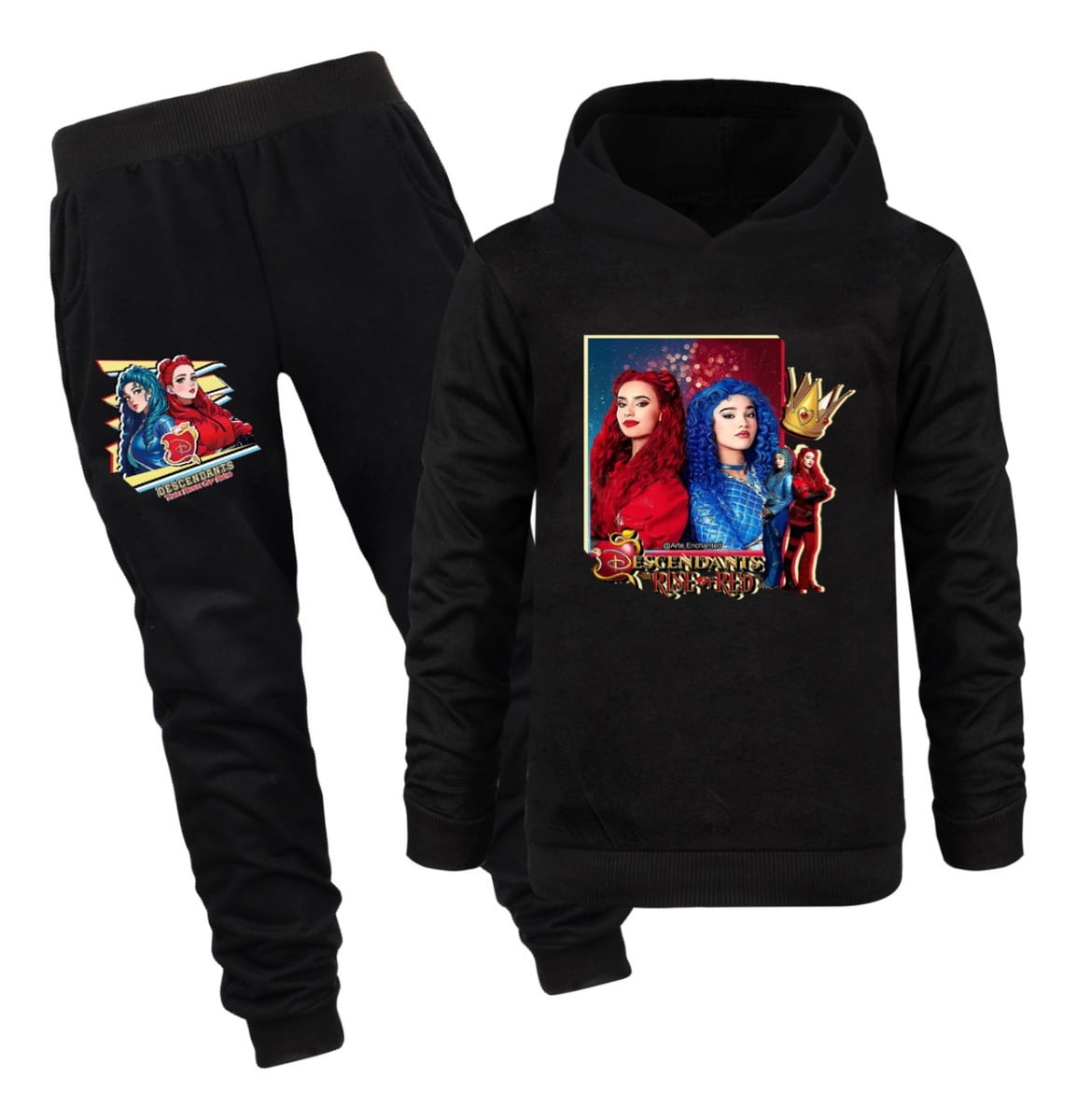 Descendants 4 Girls Hoodie Set – The Rise of Red Princess Red 2-Piece ...