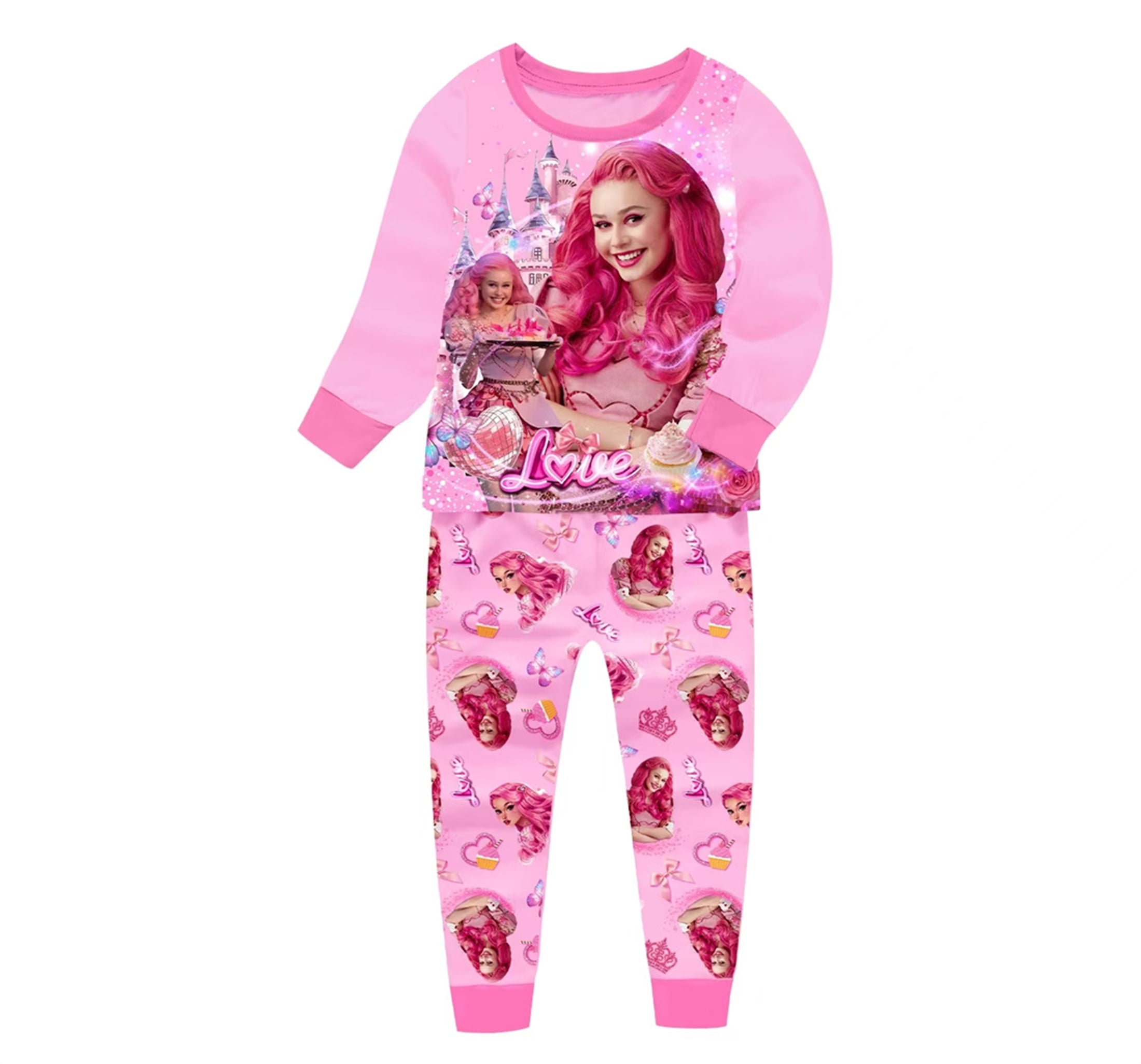 Descendants 4 Girls' Pajama Set Long Sleeve Home Casual Clothing ...