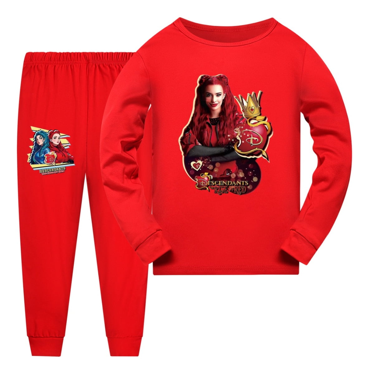 Descendants 4 The Rise of Red Girls Pajamas Outfit Set - Princess Red ...