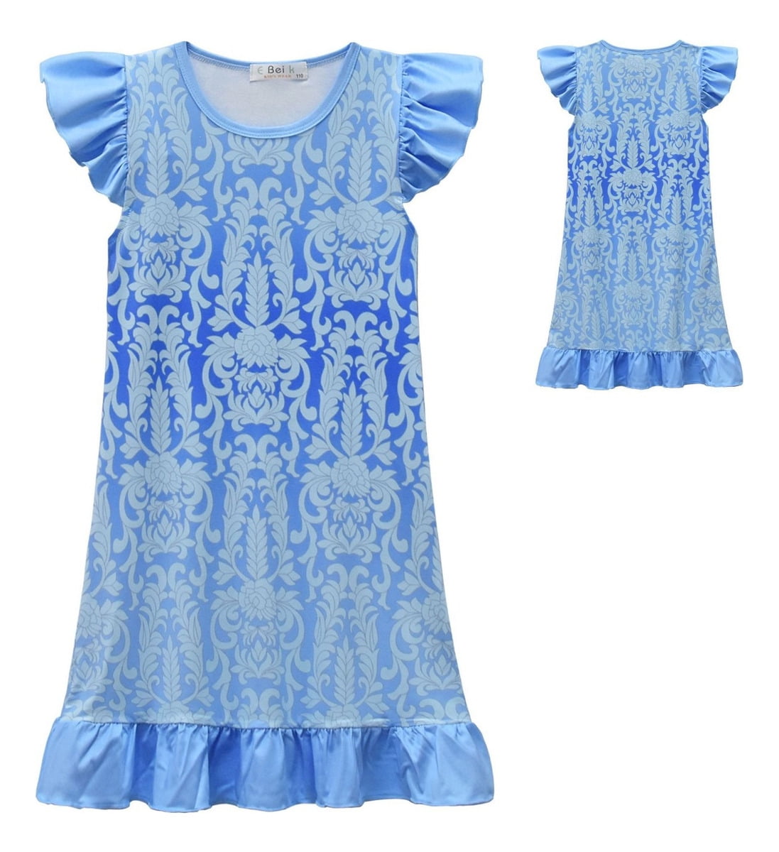 Descendants 4 The Rise of Red Girls Blue Damask Pattern Nightgown ...