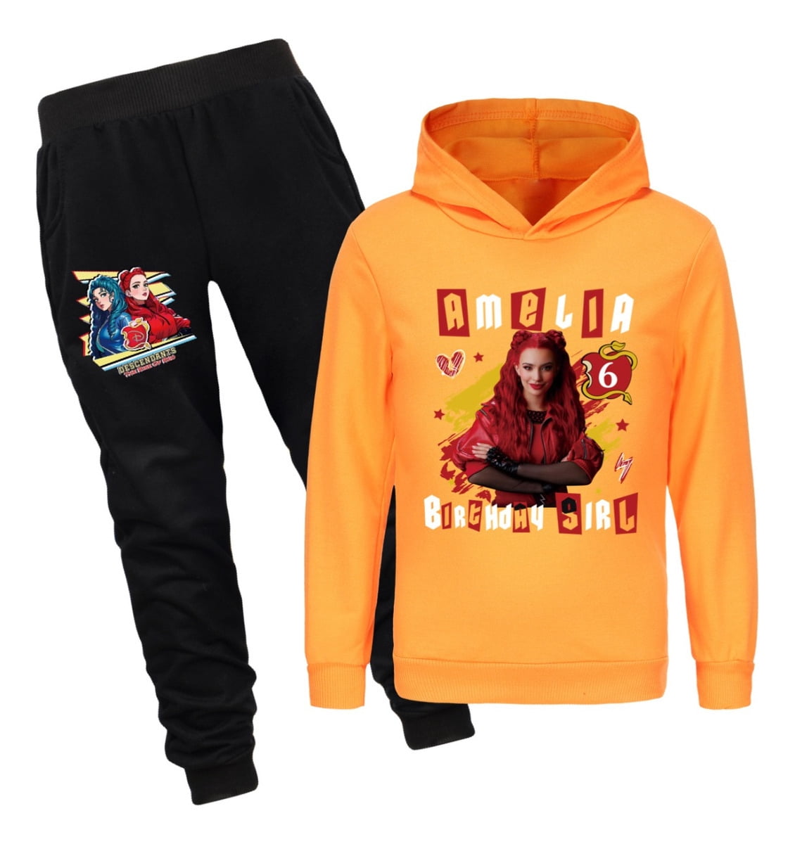 Descendants 4 The Rise of Red Hoodie Set – Princess Red 2-Piece Outfit ...