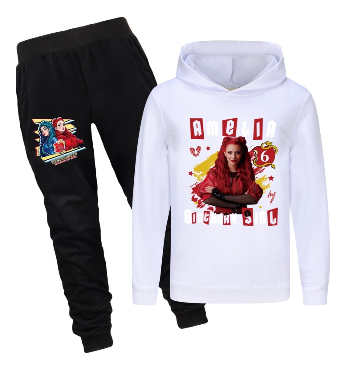 Descendants 4 The Rise of Red Hoodie Set – Princess Red 2-Piece Outfit ...