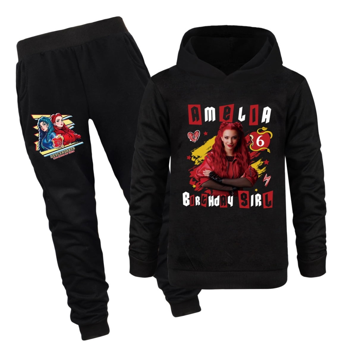 Descendants 4 The Rise of Red Hoodie Set – Princess Red 2-Piece Outfit ...
