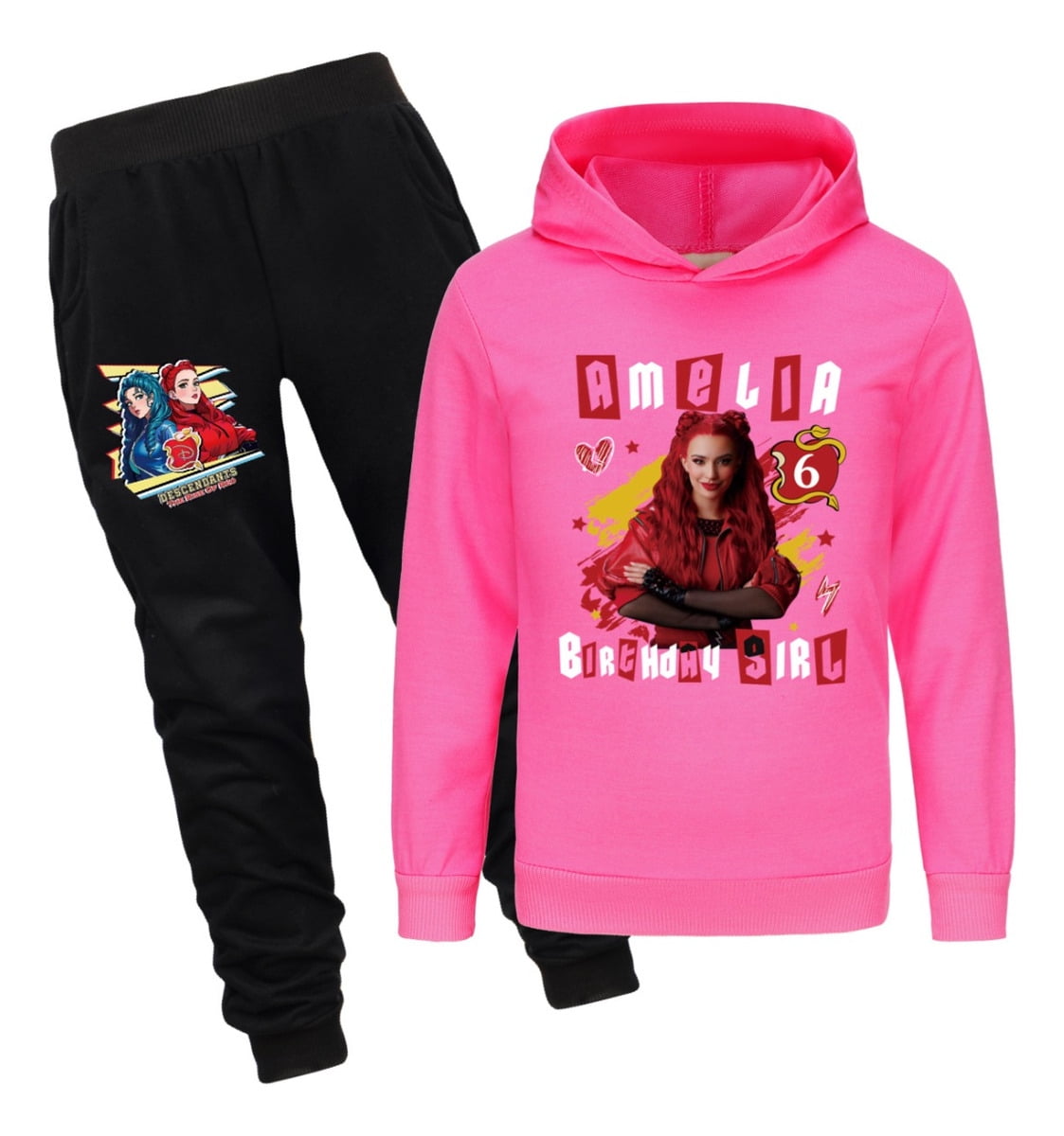 Descendants 4 The Rise of Red Hoodie Set – Princess Red 2-Piece Outfit ...