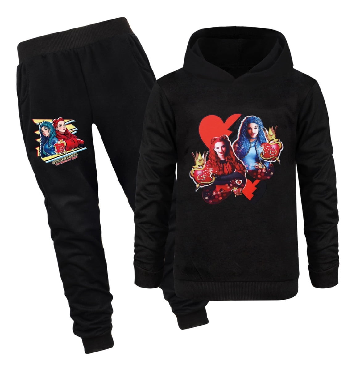 Descendants 4 The Rise of Red Hoodie Set – Princess Red Girls Long ...