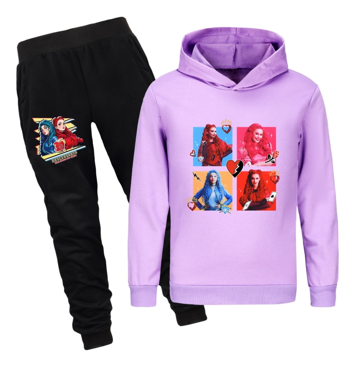 Descendants 4 The Rise of Red Princess Red Girls Hoodie Set – Cozy Long ...