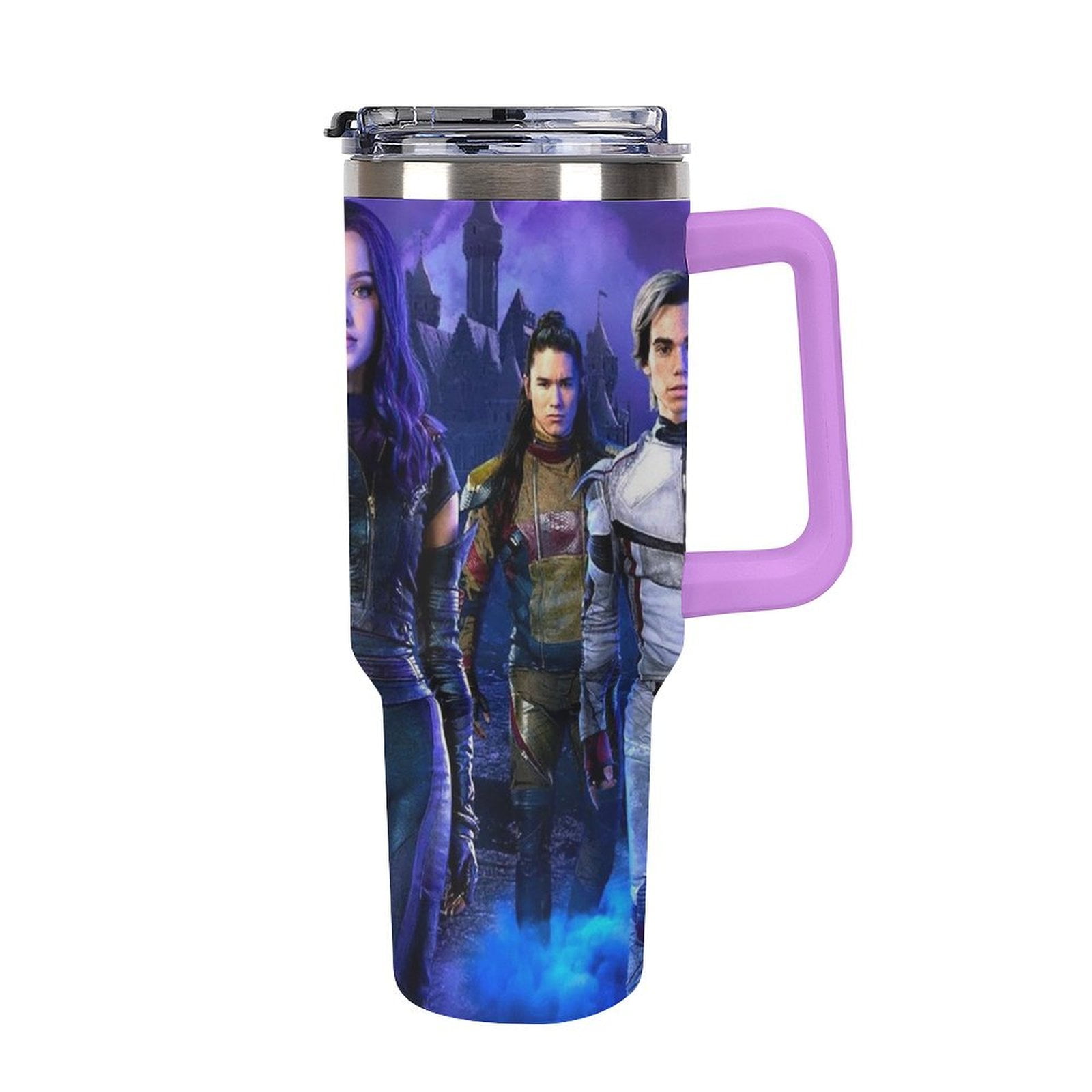 Descendants 40 Oz Water Bottle with Handle & Flip Straw - Fits in Cup ...