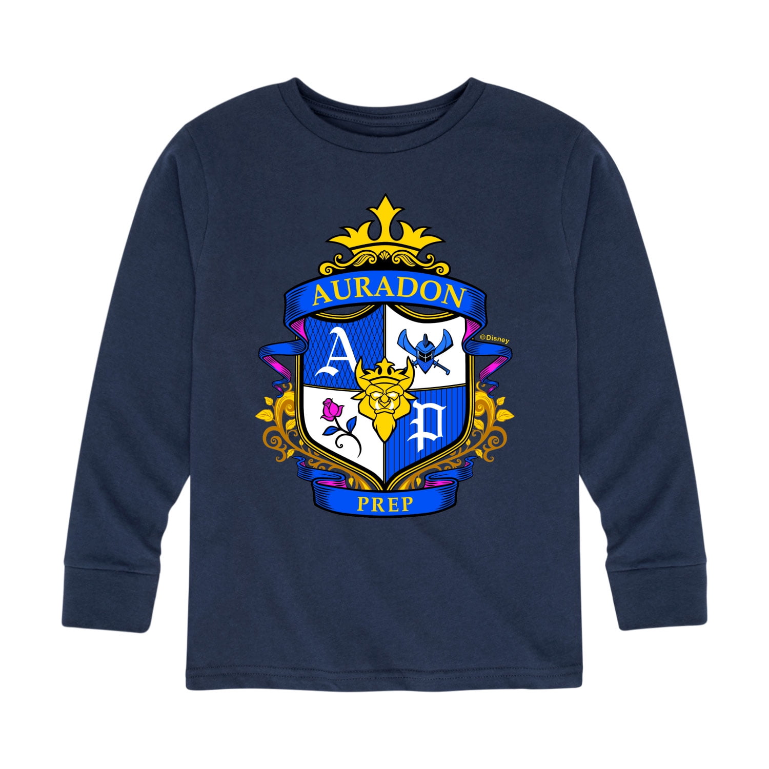 Descendants - Auradon Prep Crest- Toddler And Youth Long Sleeve Graphic ...