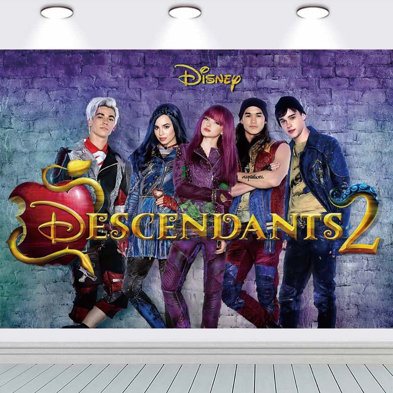 Descendants Backdrop Banner Party Supplies Poster Movie Theme ...
