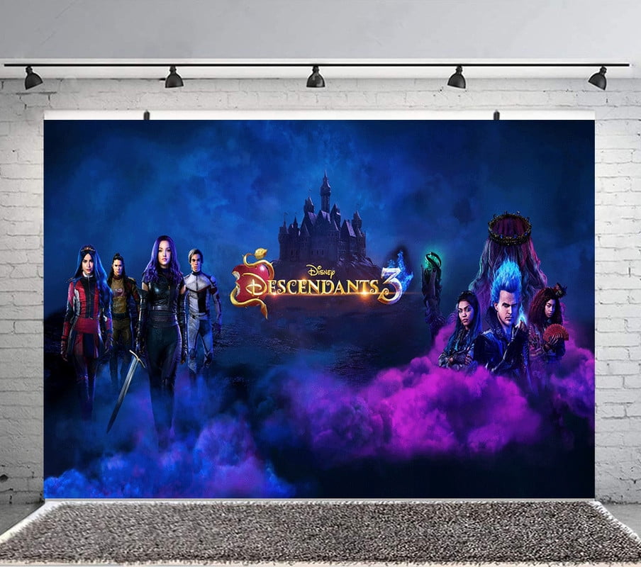 Descendants Backdrop Banner Party Supplies Poster Movie Theme ...