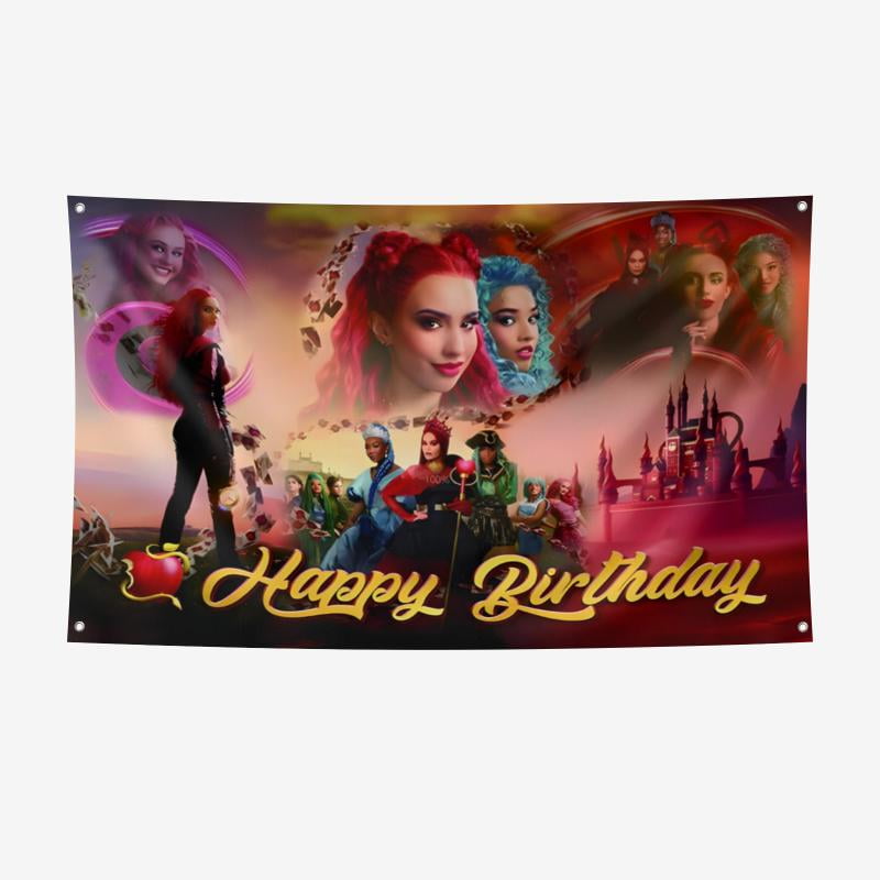 Descendants Backdrop,Descendants Birthday Party Banner Background for ...