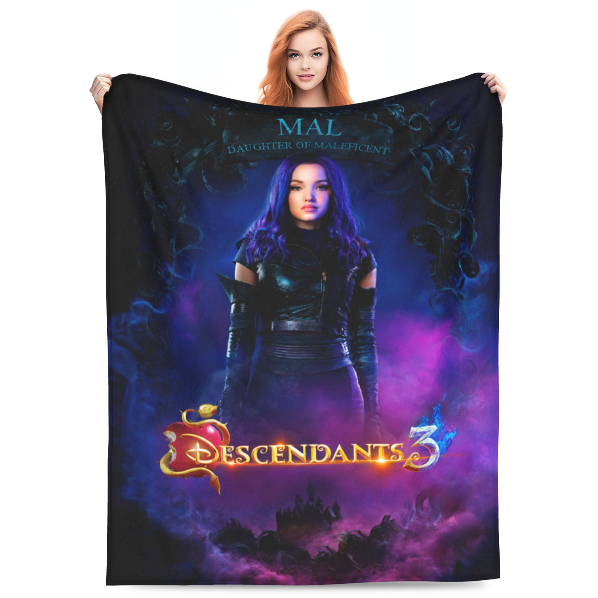 Descendants Bed Blanket 3D Printed Throw Blanket Lightweight Super Soft ...