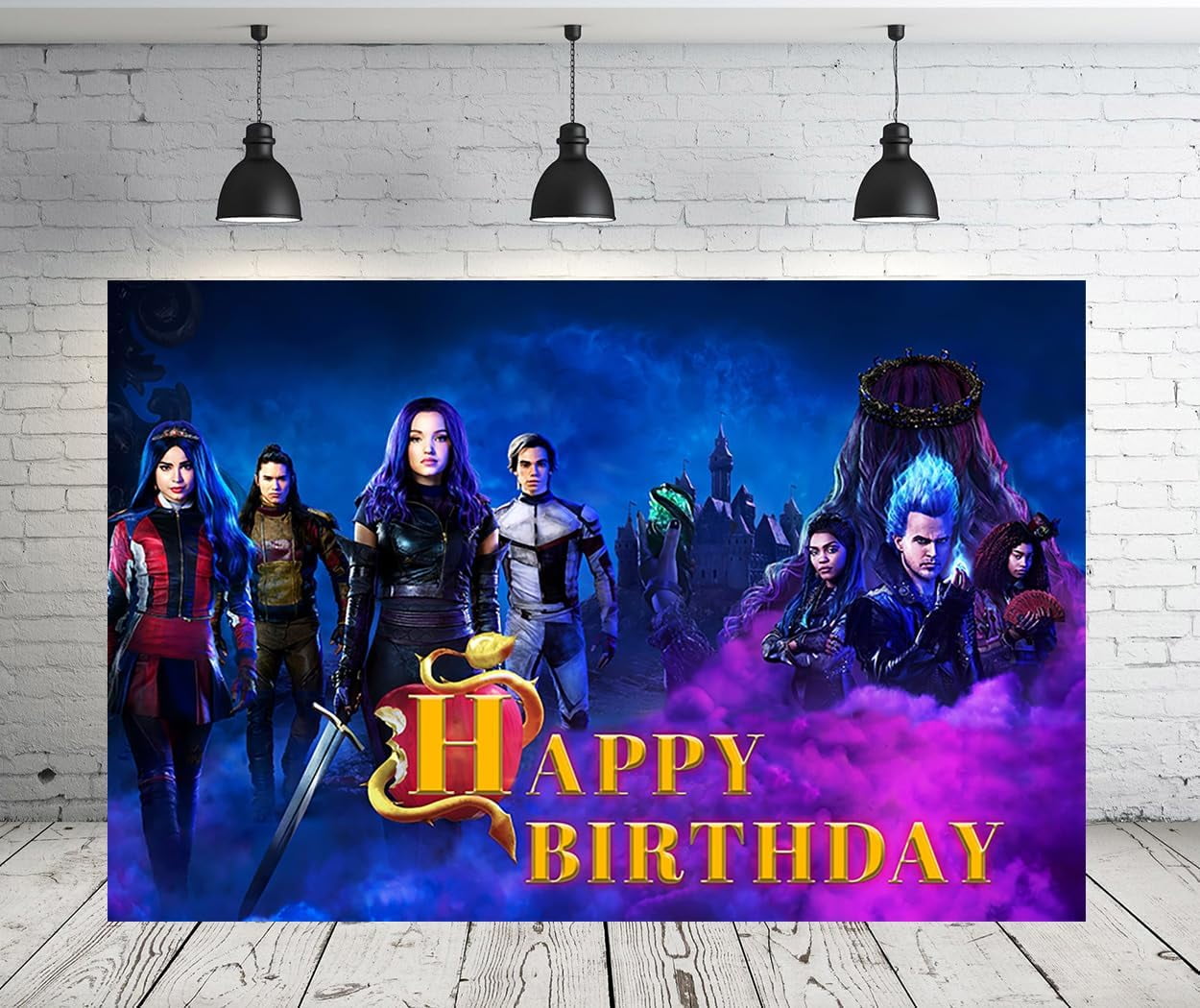 Descendants Birthday Decorations 5x3ft Descendants Backdrop for ...
