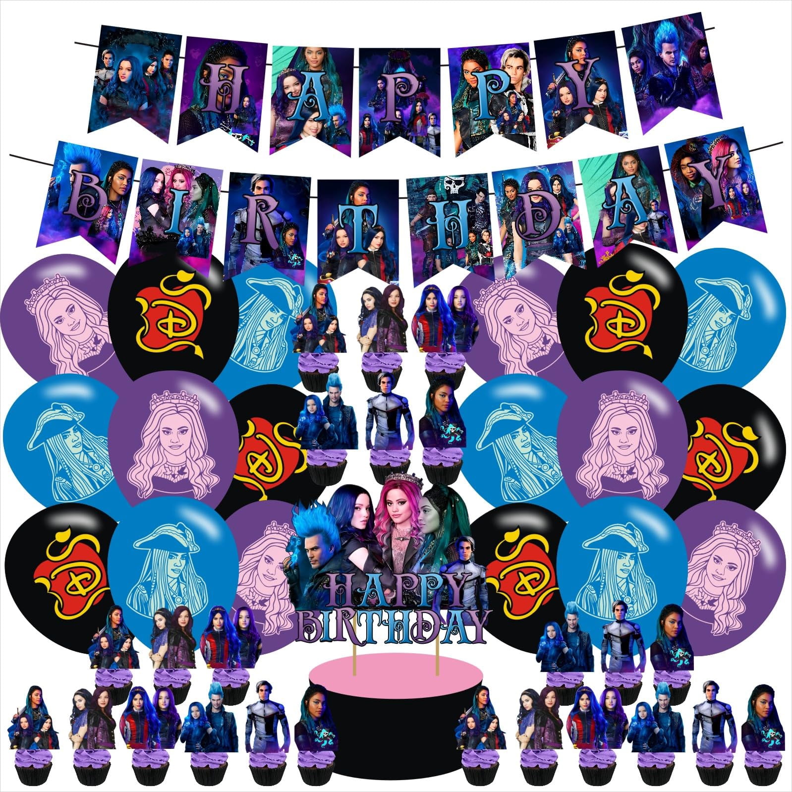 Descendants Birthday Party Decoration, Descendants Include Kids ...