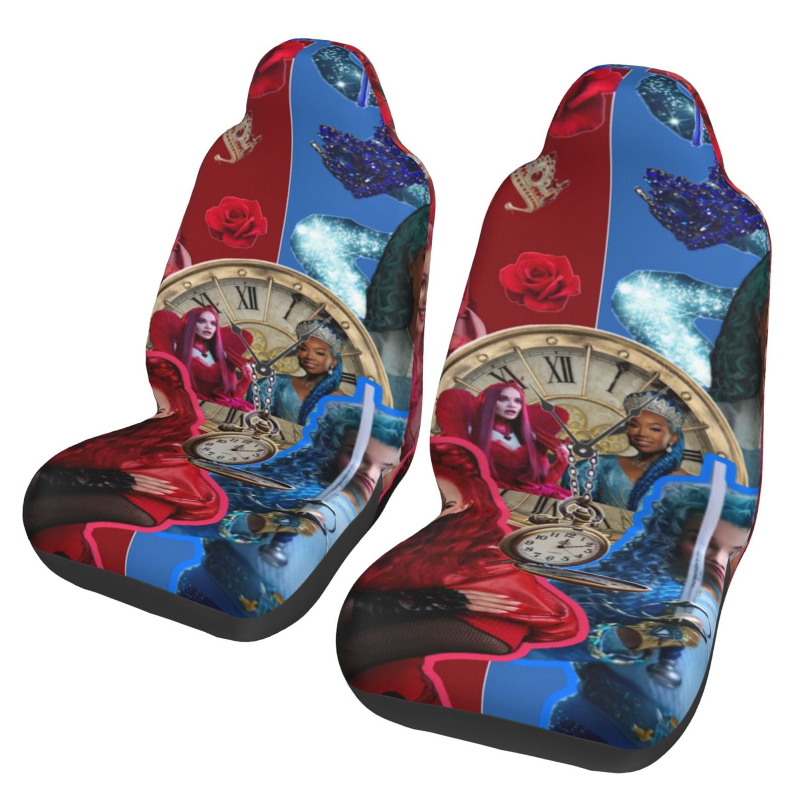 Descendants Car Seat Cover Set of 2 Fashion Stretchy Front Seat ...