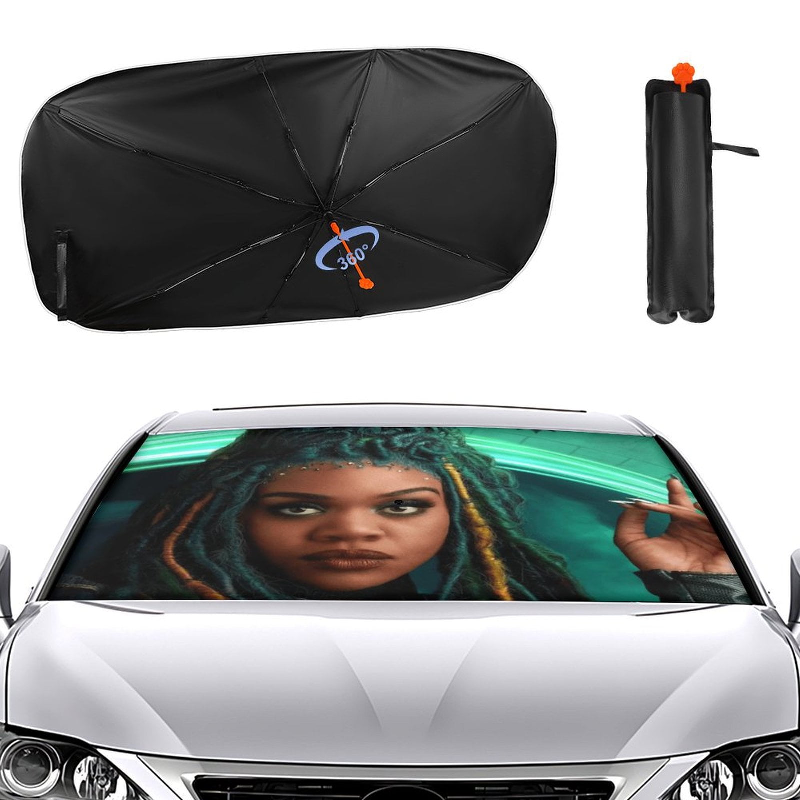 Descendants Car Windshield Sun Shade Umbrella, UV Protection & Heat ...
