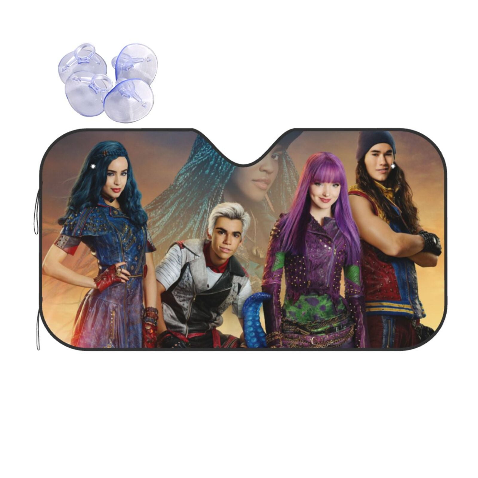 Descendants Car Windshield Sunshade Car Sun Shade Windshield Reflector ...