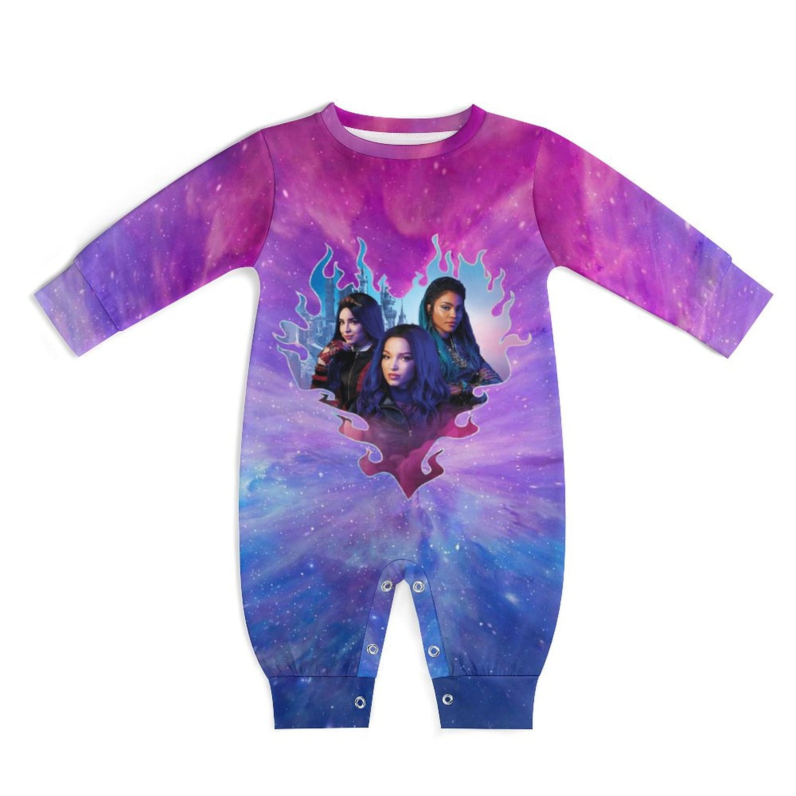 Descendants Characters Baby Rompers One-Piece Long Sleeve Jumpsuit ...