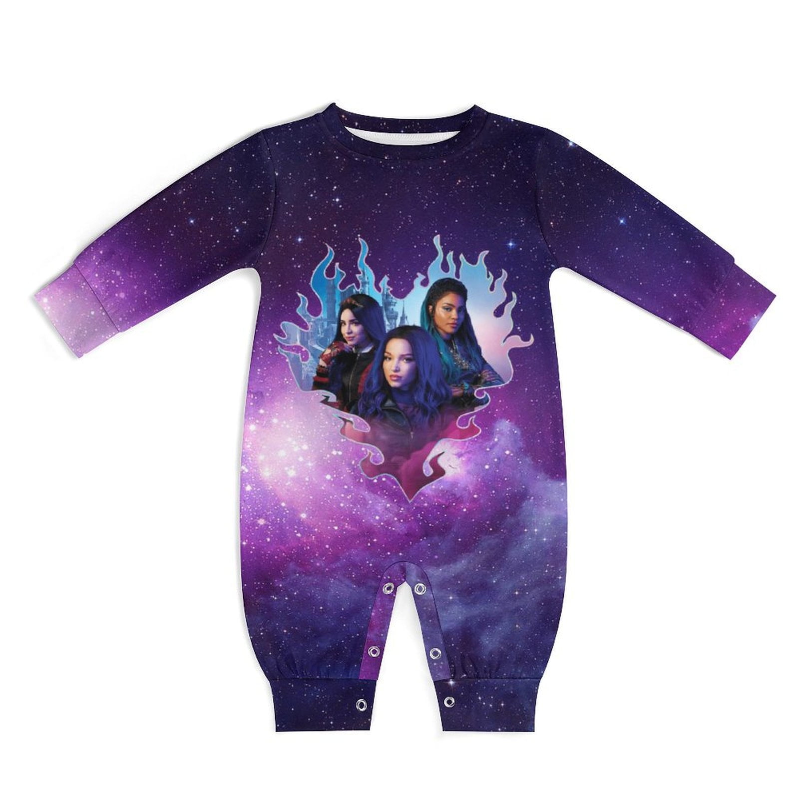 Descendants Characters Baby Rompers One-Piece Long Sleeve Jumpsuit ...