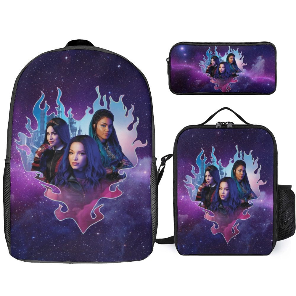 Descendants Characters Backpack With Lunch Bag Pencil Case Set ...