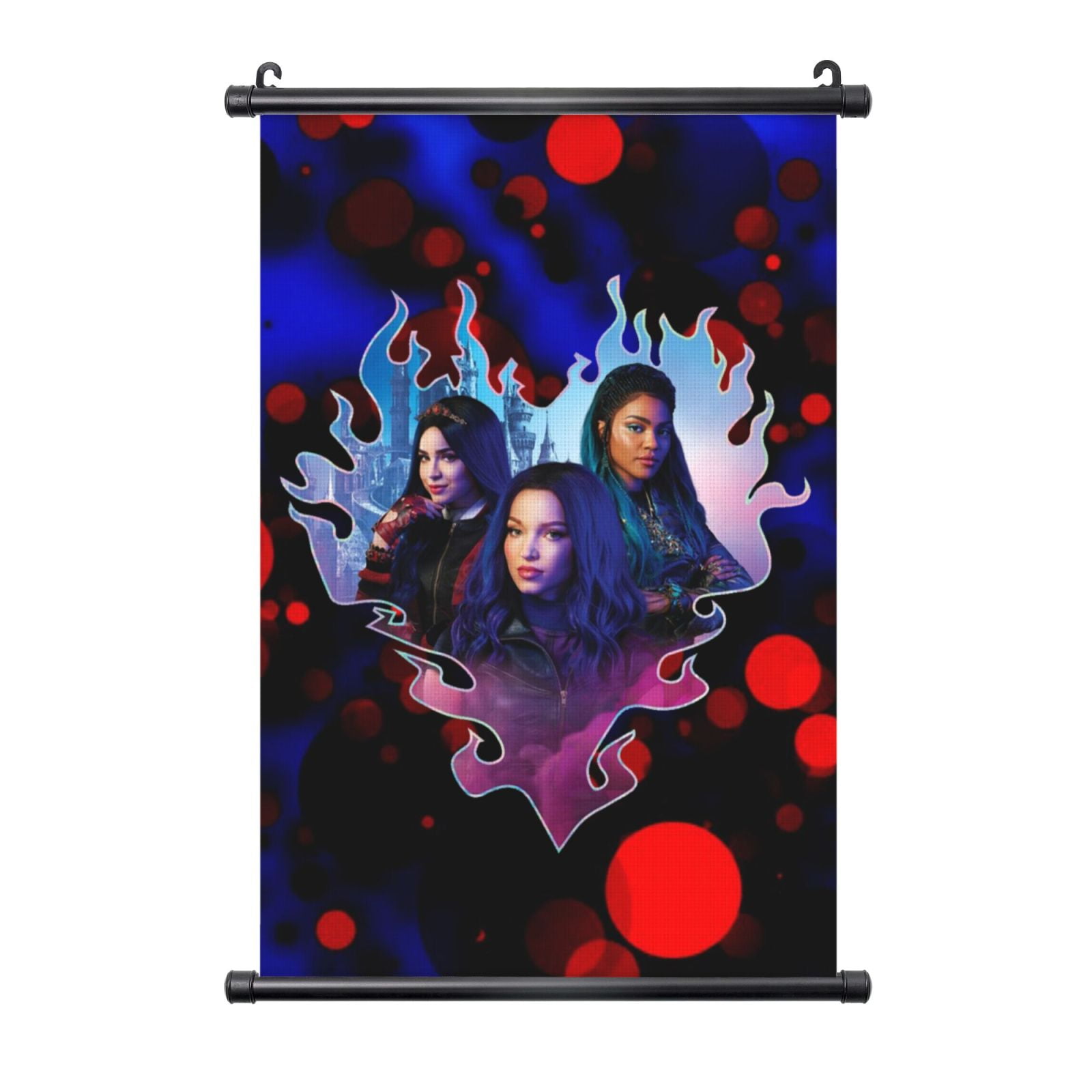 Descendants Characters Black Plastic Shaft Hanging Poster Canvas Wall ...