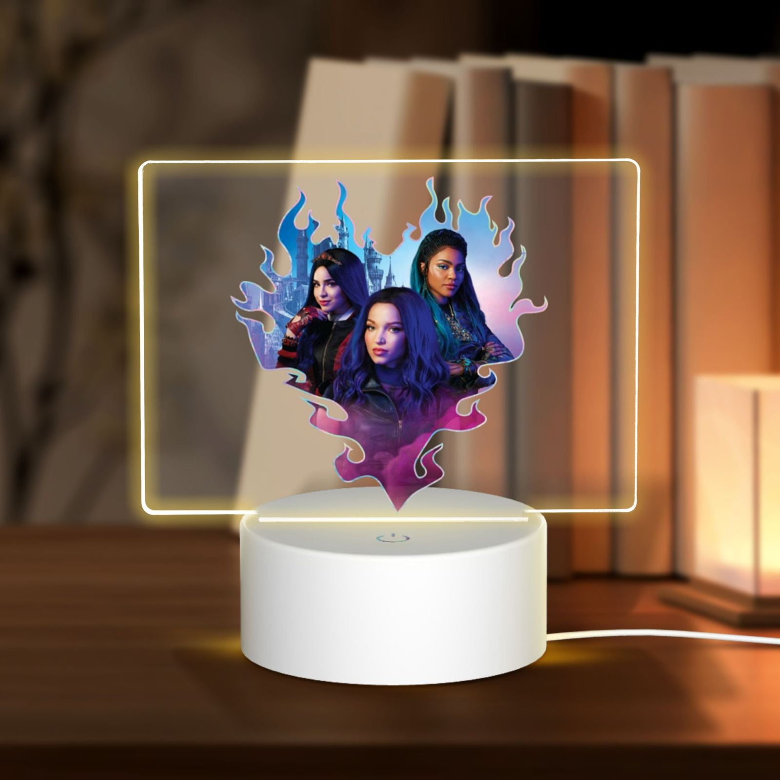Descendants Characters Rectangular Acrylic Night Light Adjustable 3 ...