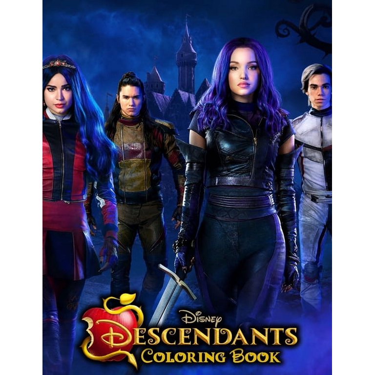 disney descendants coloring pages characters