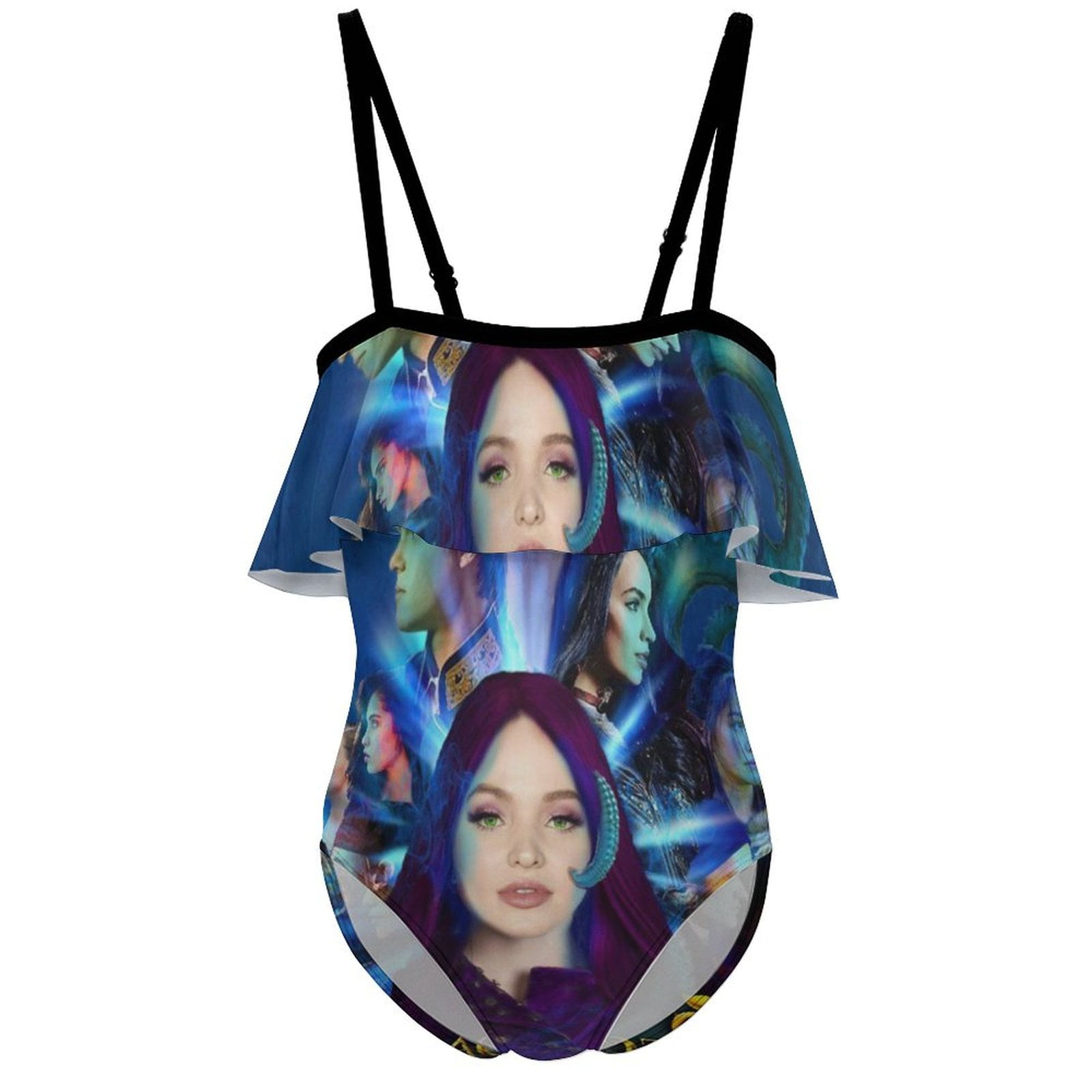 Descendants Fantasy Movie Children's Swimsuit Adjustable Off Shoulder ...