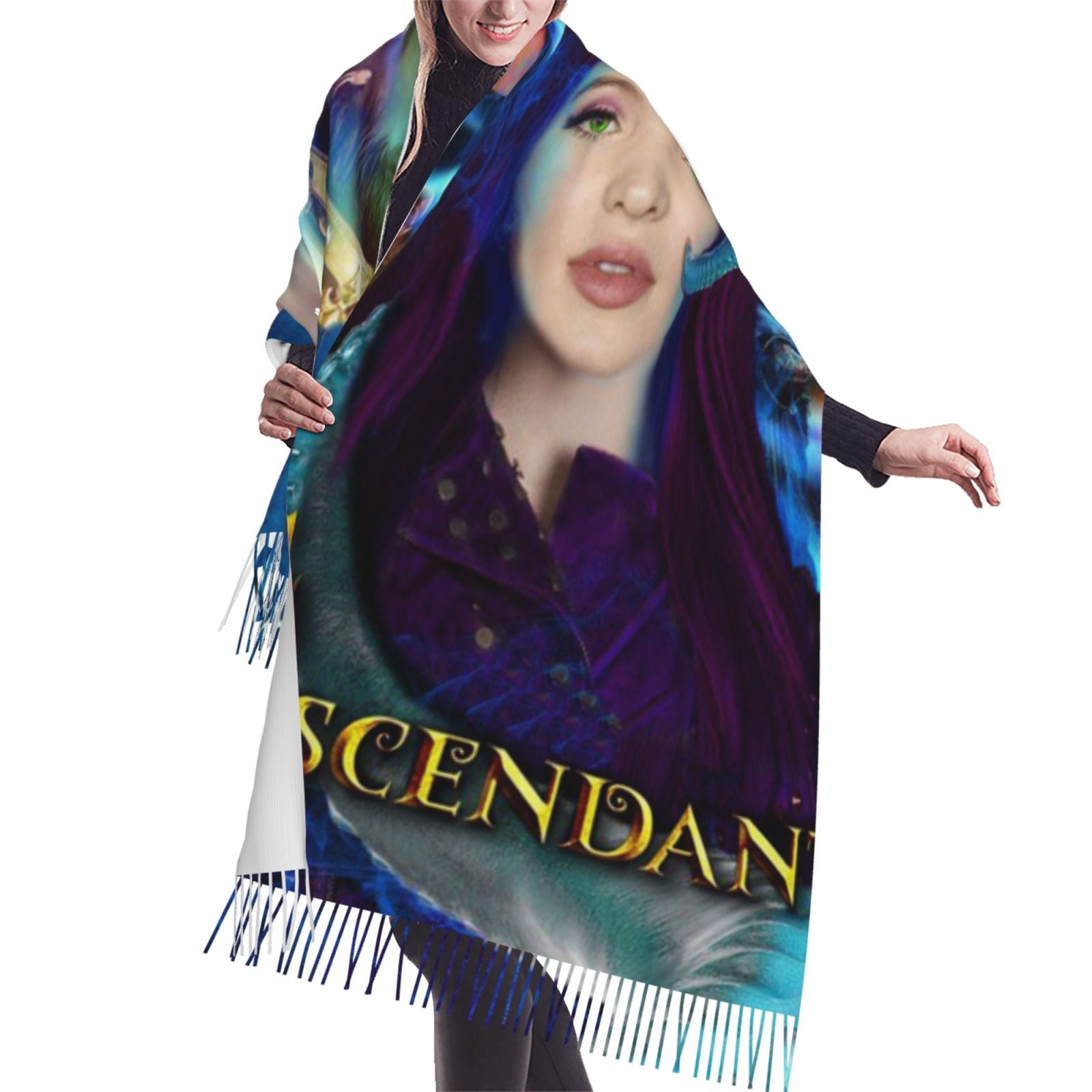 Descendants Fantasy Movie Fringed Scarf Wrap Long Soft Winter Warm ...