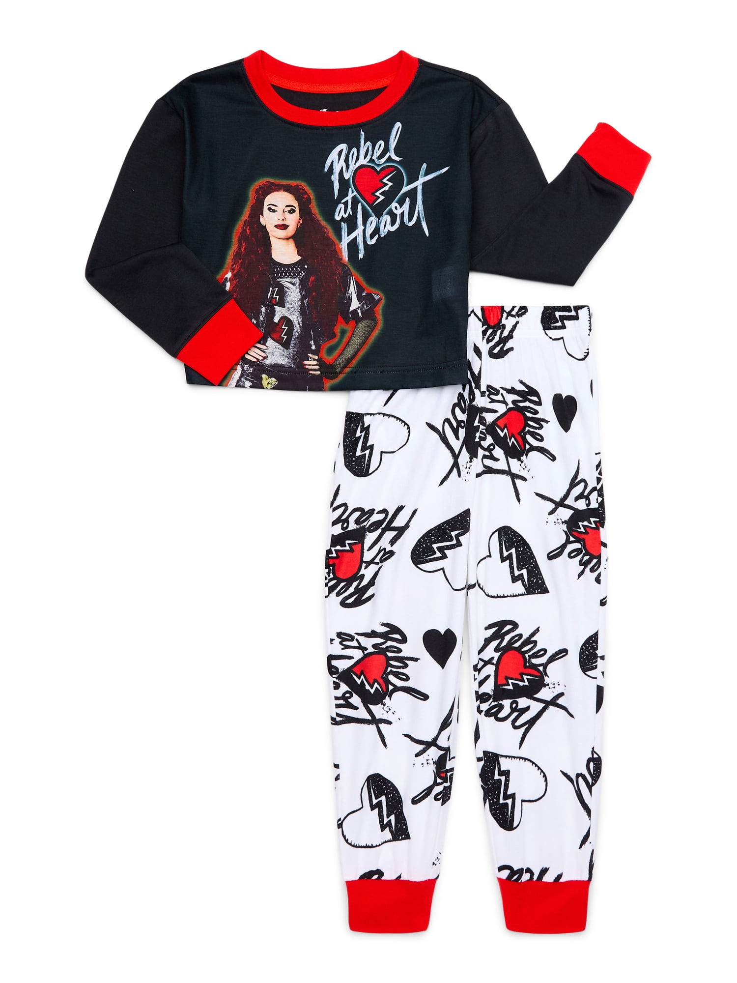 Descendants Girls Long Sleeve Top and Pants Pajama Set, 2-Piece, Sizes ...